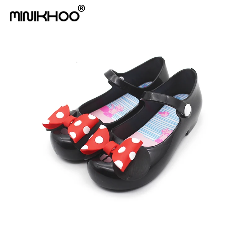 Mini Melissa Mickey Minnie Bow Jelly Sandals 2018 New Children Sandals ...