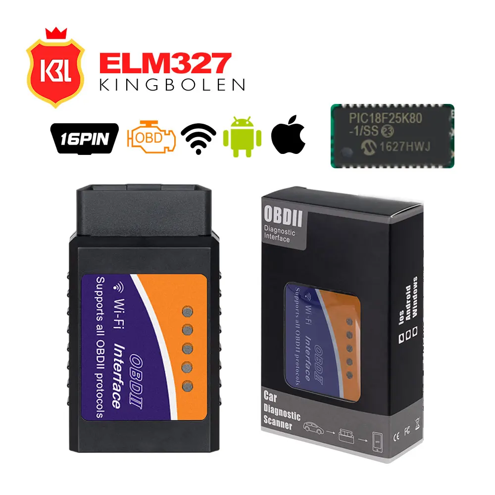 New Pack ELM327 V1.5 Bluetooth/WIFI with PIC18F25K80 Chip For Android ...
