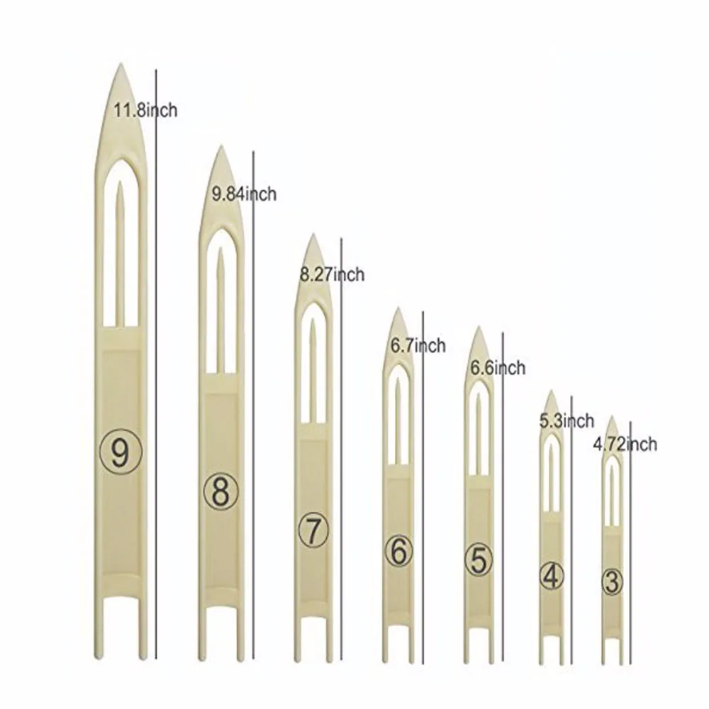 7pcs/set Fishing Line Equipment Repair Shuttles Netting Needle White ...