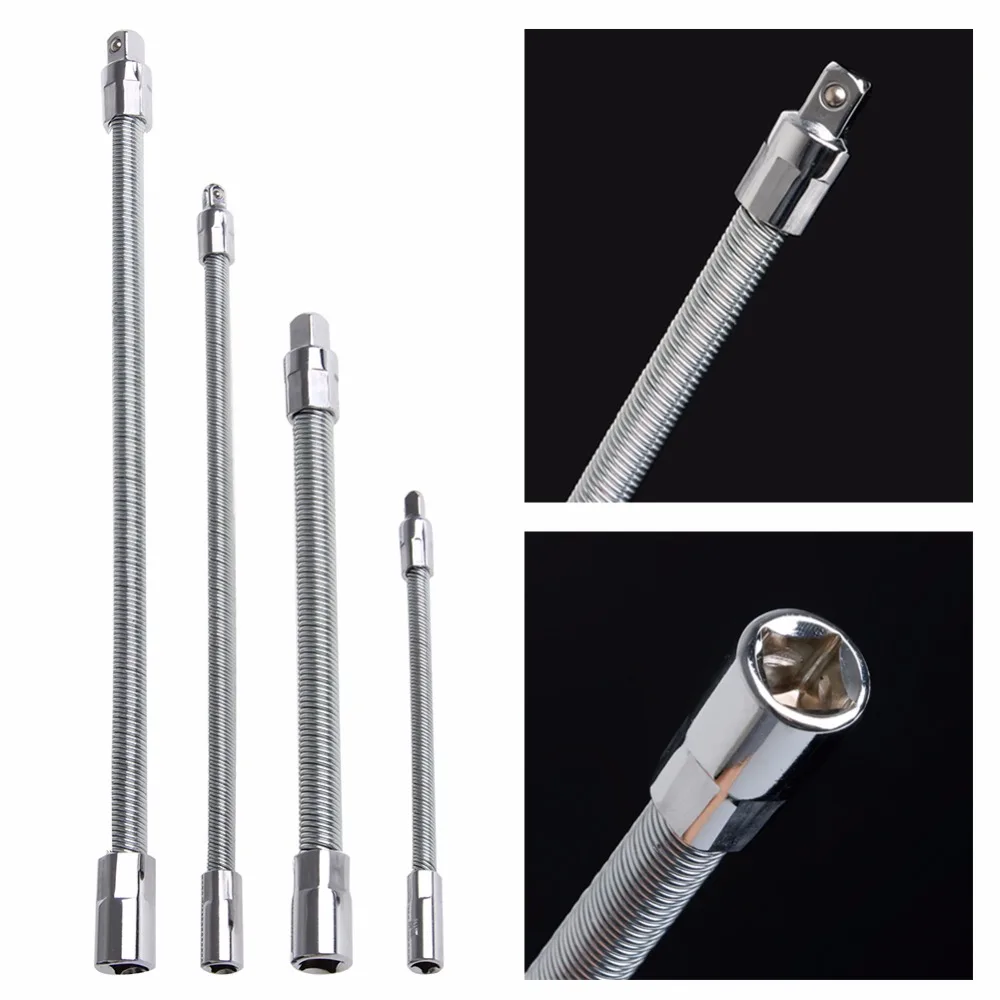 6/8/10/12" 3/8" 1/4" Hex Flexible Hose Screwdriver Extension Bit ...