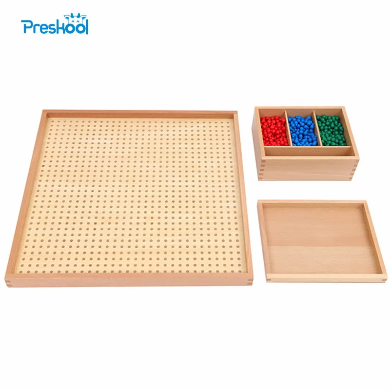 Preskool-Montessori-Education-Kids-Toy-For-Children-Wood-Peg-Board-Set ...