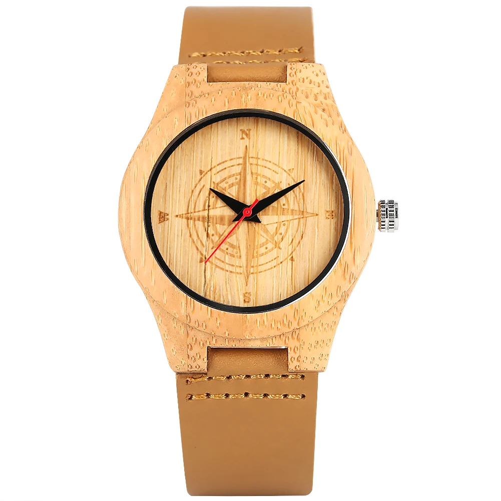 Women's Watch Delicate Brown Eco-friendly Natural Quartz Bamboo Watches ...