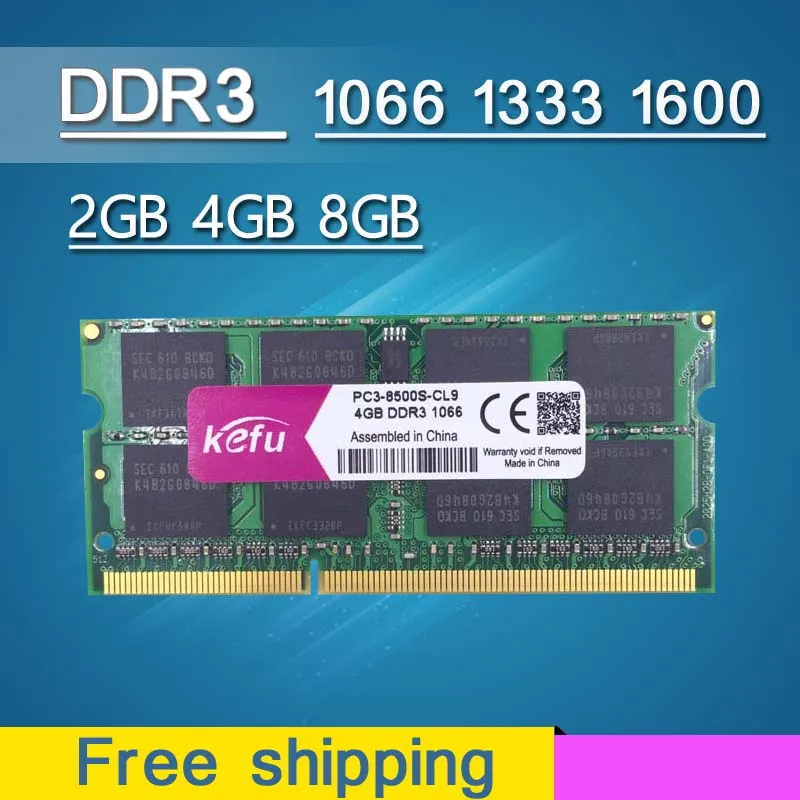 Memoria Ram DDR3 para ordenador portátil, 4GB, 8GB, 2GB, 1066, 1333, 1600, 1066mhz, 1333mhz ...