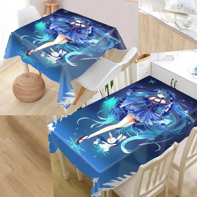 Hatsune Miku 02 Anime Custom Table Cloth Oxford Print Rectangular ...