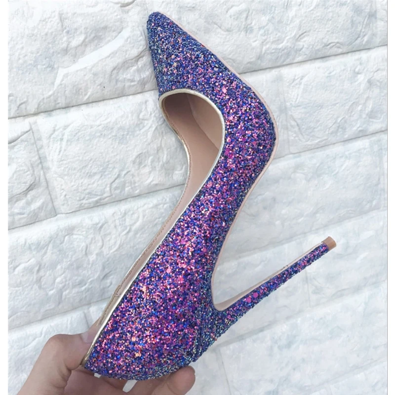 Purple Sparkly High Heels