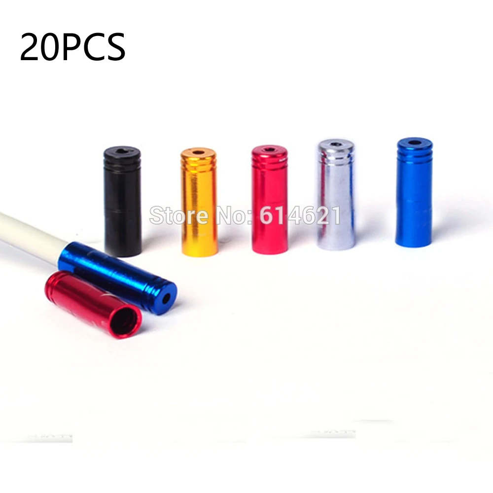 20pcs cycling MTB Mountain road Bike Anodized Alloy Shifter Cable End ...