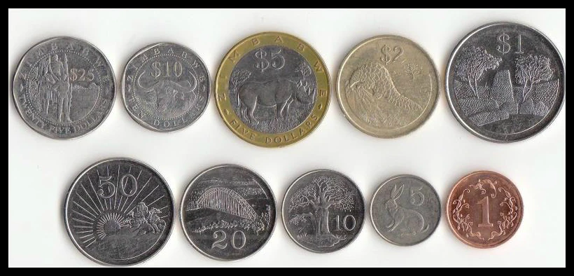 Set 10pcs Zimbabwe Coins Sets Old Edition Beautiful Africa 100% real and Original Coin for ...