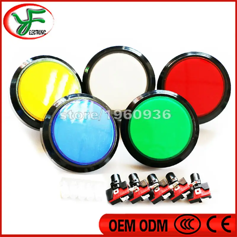 1pcs-100mm-Illuminated-Arcade-Push-Button-Led-12v-Power-Button-Switch ...