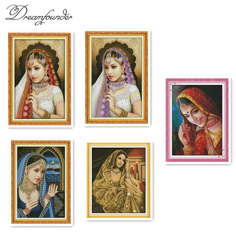 An-Indian-beauty-cross-stitch-kit-animal18ct-14ct-11ct-count-print ...