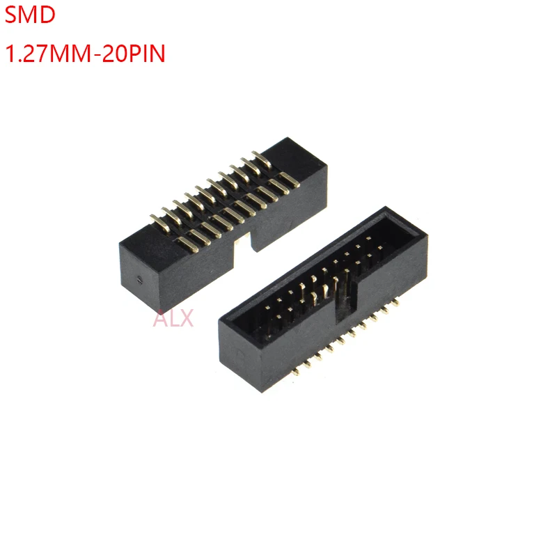 5pcs-SMT-20-PIN-1-27MM-pitch-MALE-SOCKET-straight-idc-box-headers-PCB ...