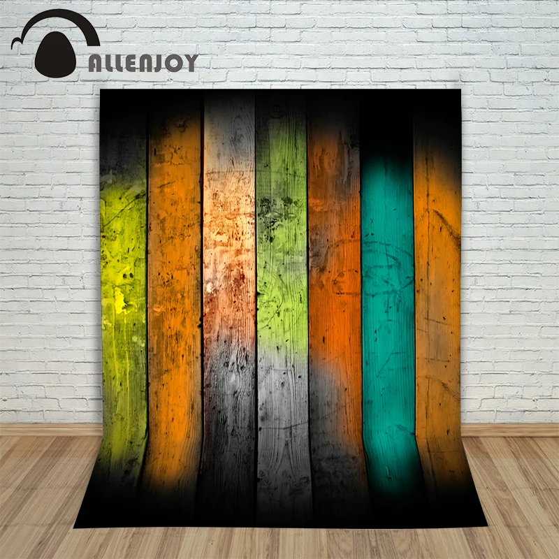 Color shading highlights wood brick wall backgrounds for photo studio ...