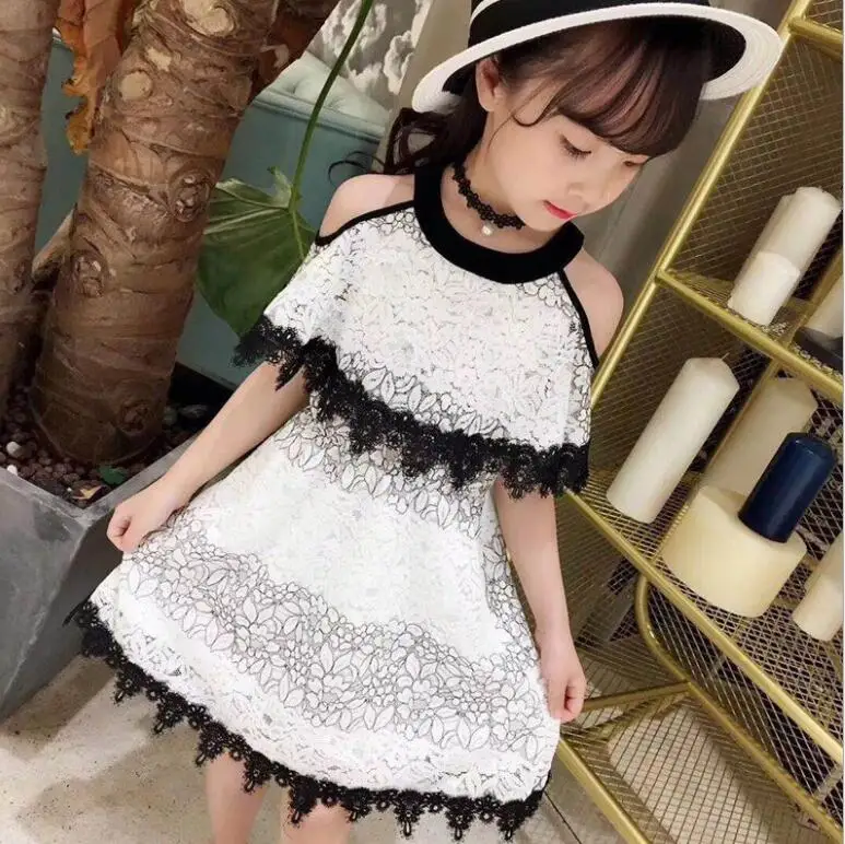 2018 Children Baby Boutique Lace Strapless Dresses , Girls Princess ...