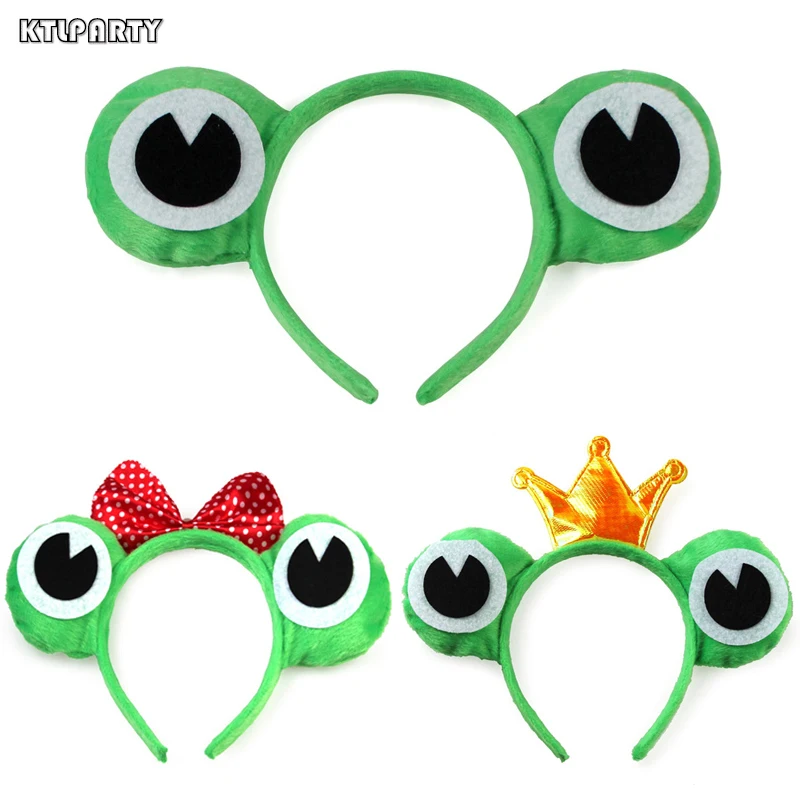 Children Adult Animal Frog Ear Headband Frog Prince Princess With Bow ...