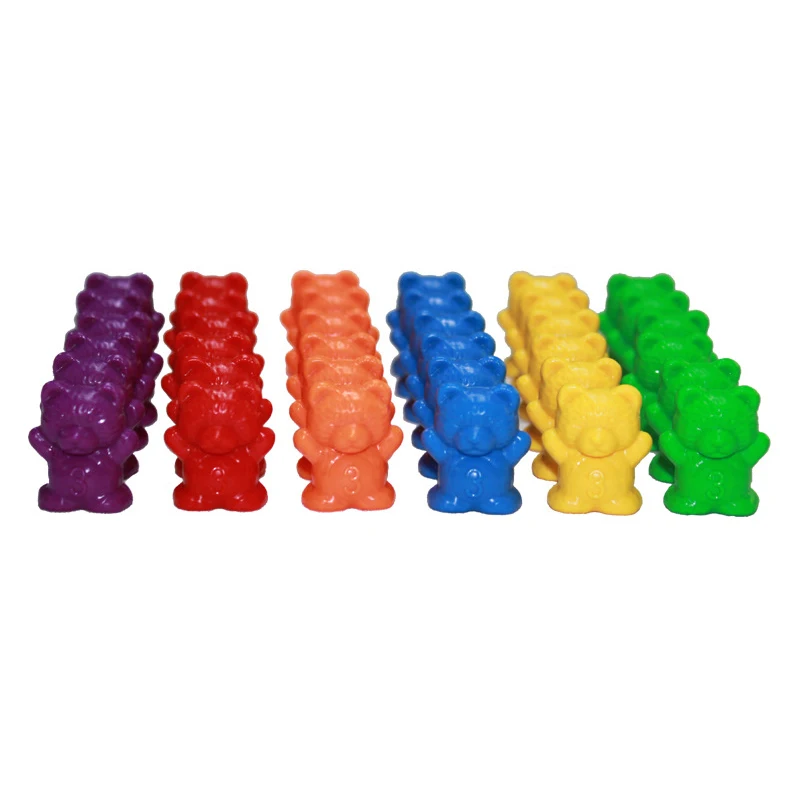 60 Pcs Counting Bears Montessori Educational Rainbow Matching Bear Toys ...