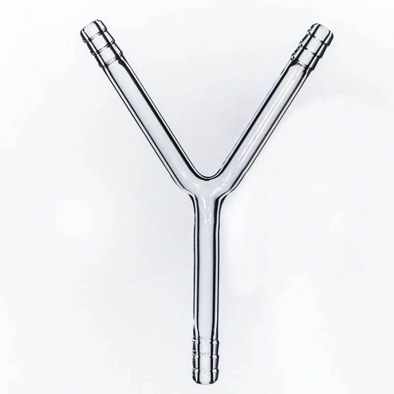 Lab-Glass-Y-Shape-Connector-Tube-Pipe-Pagoda-mouth-Outside-Diameter ...