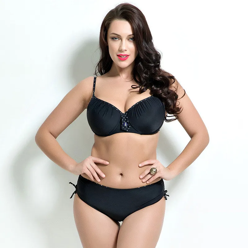 Nodelay Sexy Black Bikini Plus Size Swimwear Women 2019 High Waist
