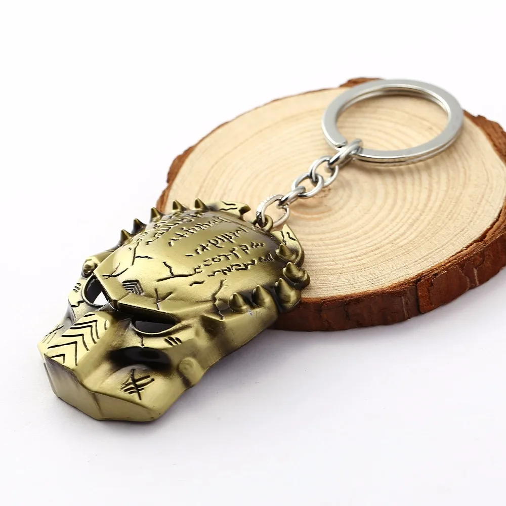 HSIC 12pc/lot Movie Alien Predator Keychain Alloy Alien Mask Metal Key ...