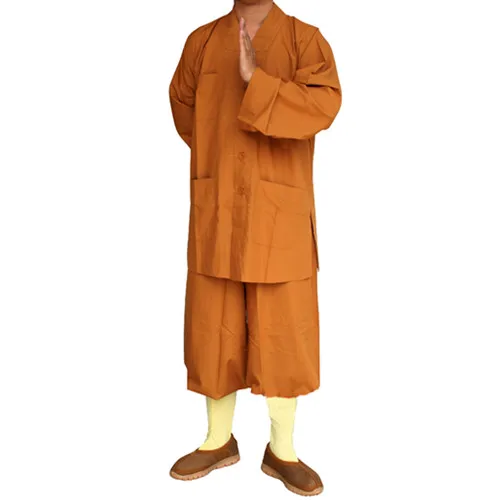 High Quality Men's Traditional Shaolin Kung Fu Uniform Robe Monks ...