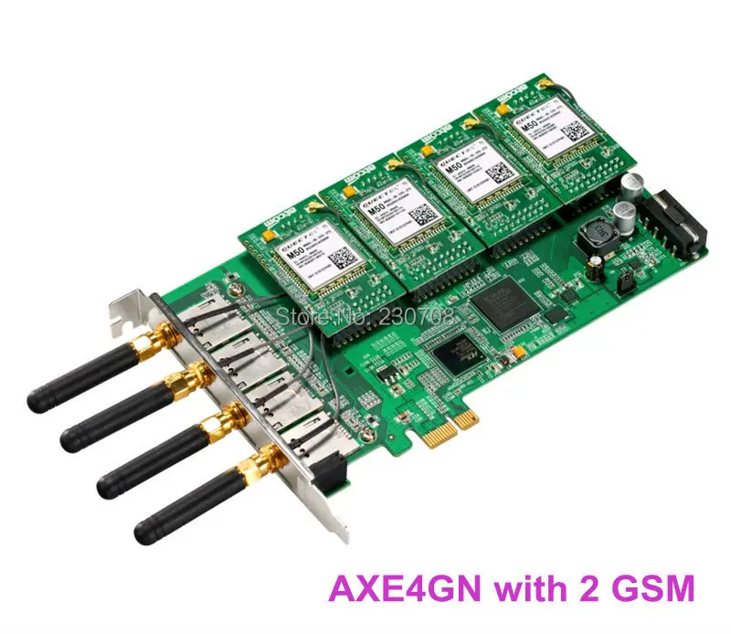 AXE4GN 2 GSM GPRS Cell Asterisk PCI express Card with 2 SIM GSM Modules ...