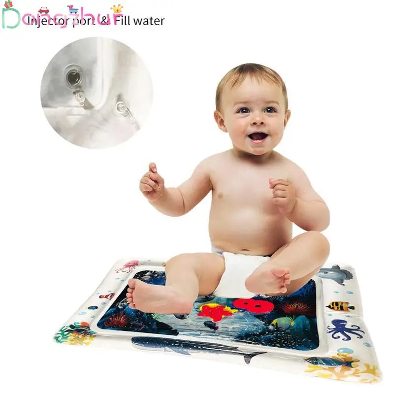 Stimulation Motor Skills Inflatable Baby Water Mat Infant Tummy Time ...
