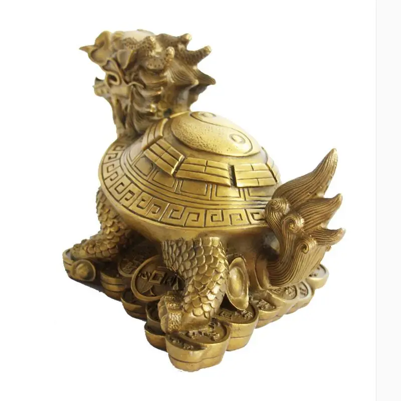 SHUN-brass-select-size-copper-Dragon-turtle-Decoration-Gossip-Money ...