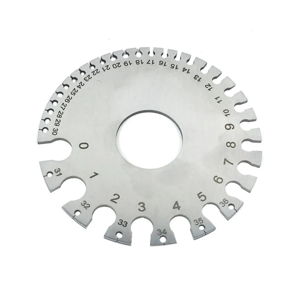 Stainless Steel 0 36 Round Wire Thickness Measurer Tester Ruler Welding ...