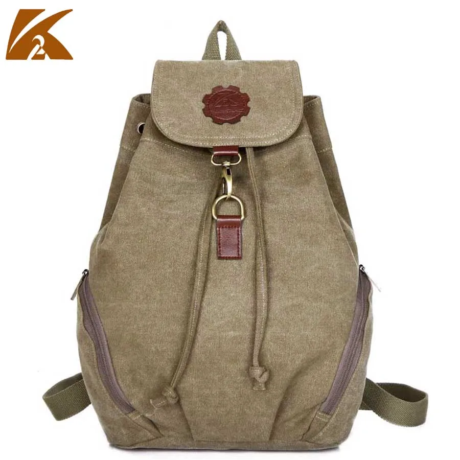 Korean Style Canvas Drawstring Bag Backpack Women Rucksack Bag Pack