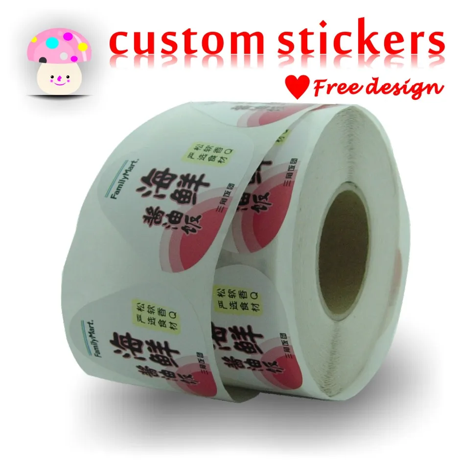 custom stickers / logo plastic PVC Vinyl paper transparent clear ...