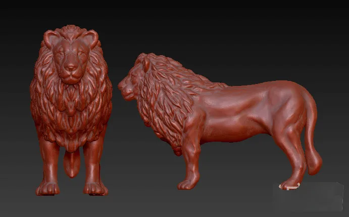 León 3D modelo en escultura de archivo STL para CNC e impresora|model ...