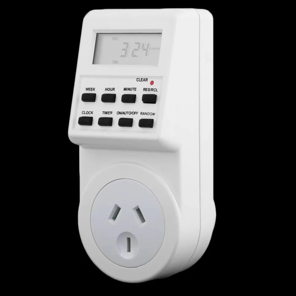 Digital LCD Display 7 Day 24 Hour Timer Switch Socket AU Plug In Energy Digital LCD Display 7 Day 24 Hour Timer Switch Socket AU Plug In Energy