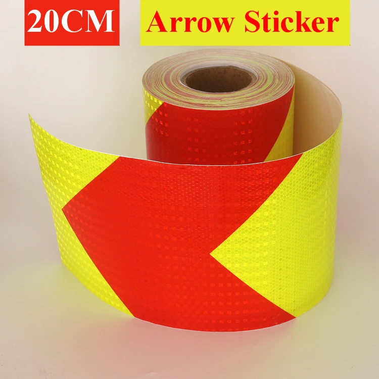 20CM High Visibility Truck Warning Safety markings Fluorescent Yellow ...