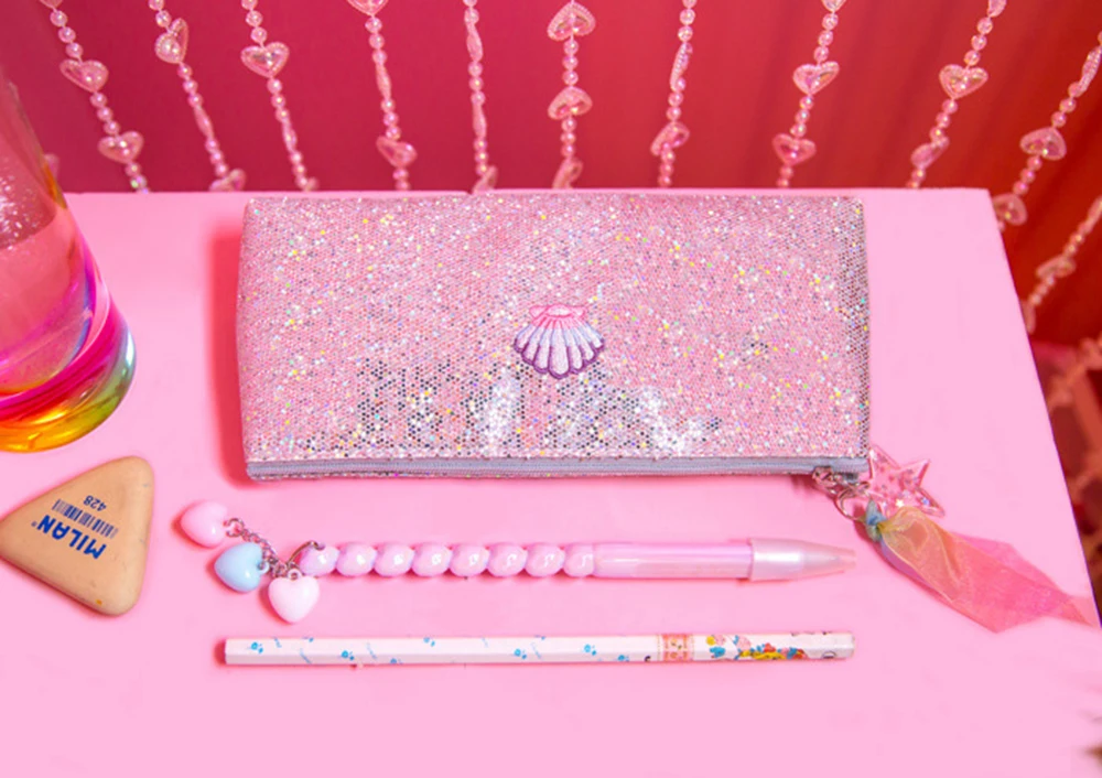 Креативный чехол-карандаш с единорогом, супер блестящие полиуретановые ...