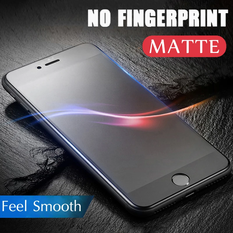 9H Matte Tempered Glass For iPhone 6 6s 7 8 Plus XR X Xs MAX SE 2020 ...