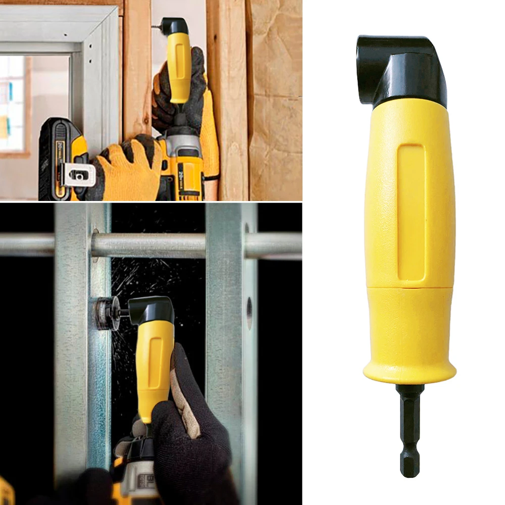 90 Degree Angled Drill Chuck Right Universal Bit Corner Angle Adapter ...