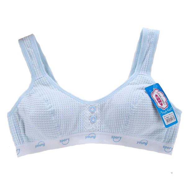 WoFee Young Girls One Piece Thin Cotton Breathable Sleeping Bras With ...