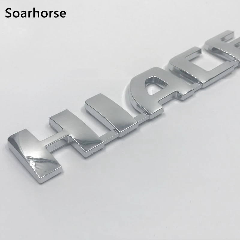 Car Rear Tailgate Hiace Emblem Decal For Toyota Hiace Commuter Silver ...