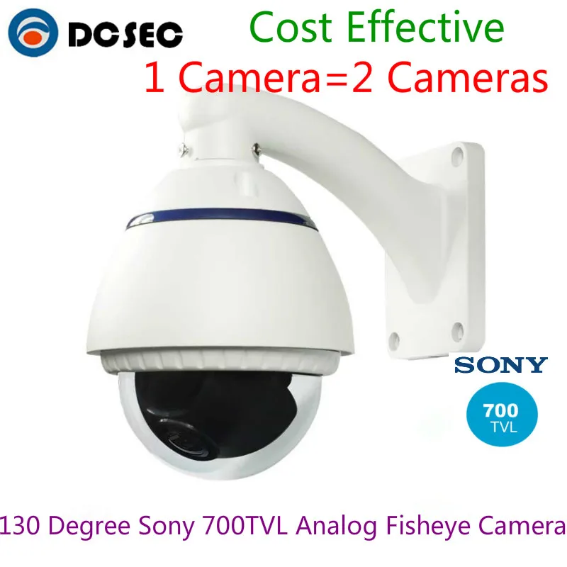 OUTDOOR Sony 700TVL 130 Degree Fisheye & Panoramic analog Dome Camera ...