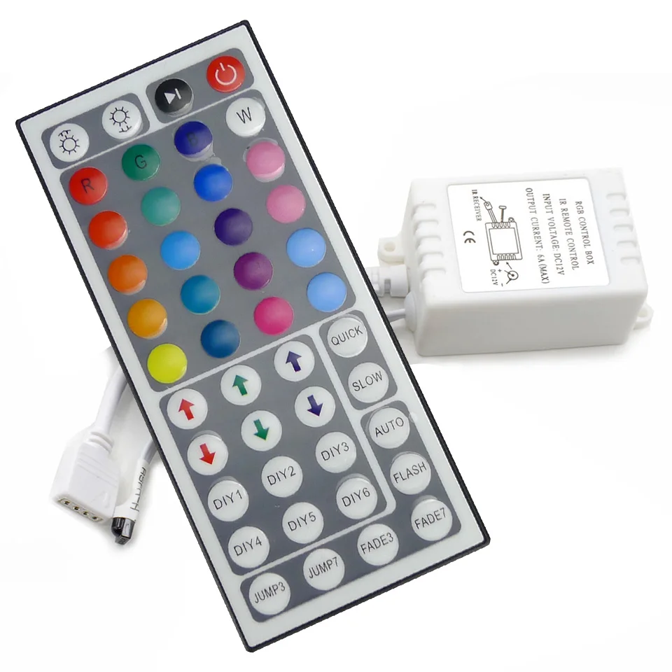 1pcs Dc 12v 44 Keys Led Controller Ir Remote Controller For Rgb Led