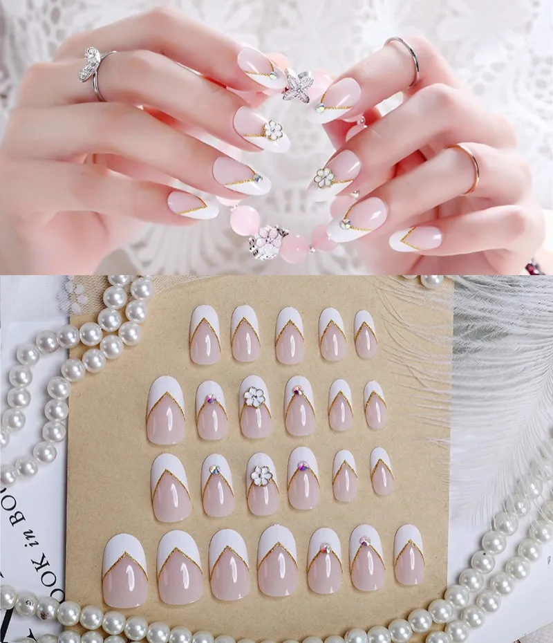 Elaborate False Nail Art Tips (Set Of 24) - Queerks™