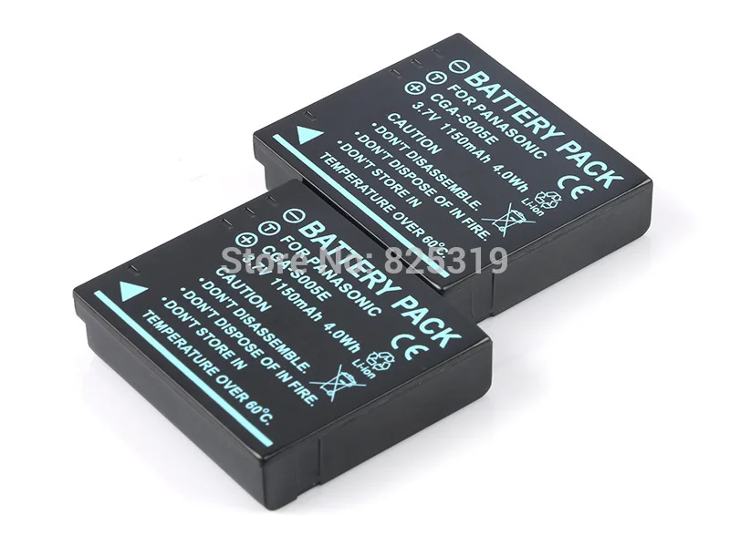 2x CGA S005 S005GK S005E DMW BCC12 Li ion Rechargeable Battery Pack ...