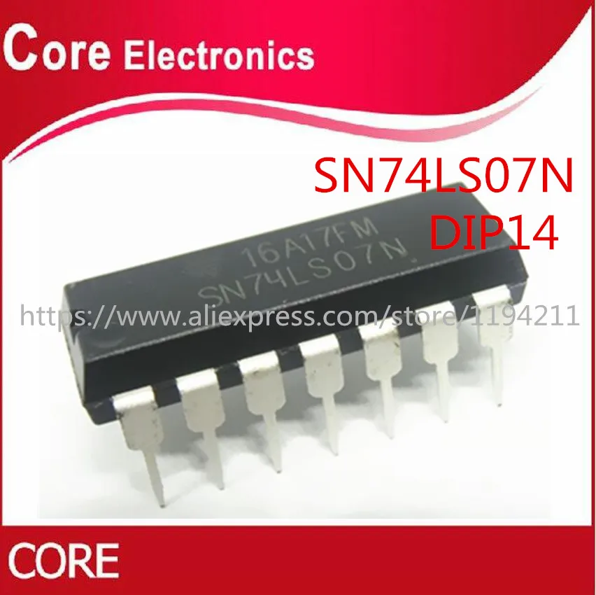 50 stücke SN74LS07N DIP14 SN74LS07 DIP 74LS07N 74LS07 IC|Integrated Circuits| - AliExpress