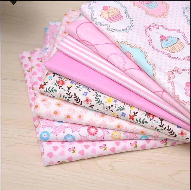2016-Hot-8-Pcs-40-50cm-pink-series-Cute-little-flowers-Cotton-Quilted ...