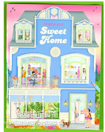 Splendid Sweet Home Large Diy Sticker Story Book Sweet House Funny For ...