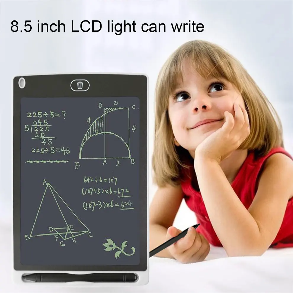 2PCS 8.5 inches Early Education Painting Drawing Board LCD Writing Memo ...