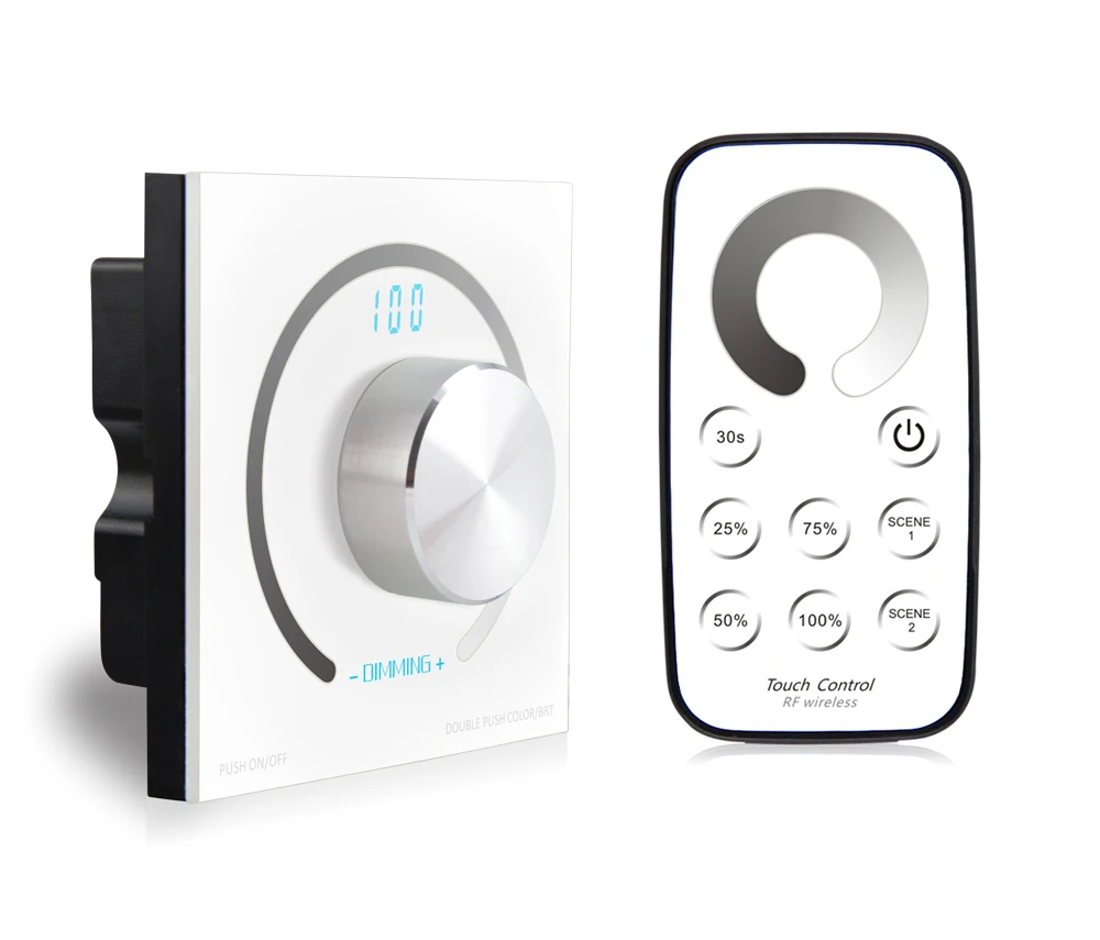 Switch Knob Single Color Touch Panel Dimmer with RF Remoter 86 Style ...