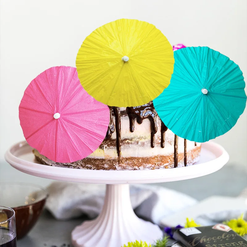10pcs 일회용 우산 추천 파티 생일 웨딩 장식 과일/케이크 솔리드 칵테일 아트 장식|Cake Decorating ...