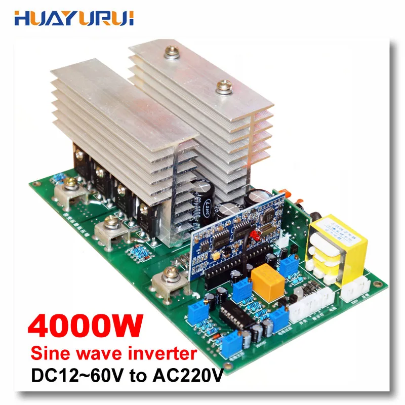 4000W Peak 8000W DC12V/24V/36V/48V/60V to AC 220V sine wave inverter ...