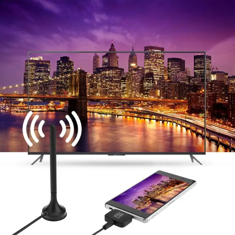 ALLOYSEED Micro USB DVB-T2 DTV Link USB Digital TV Receiver Tuner ...