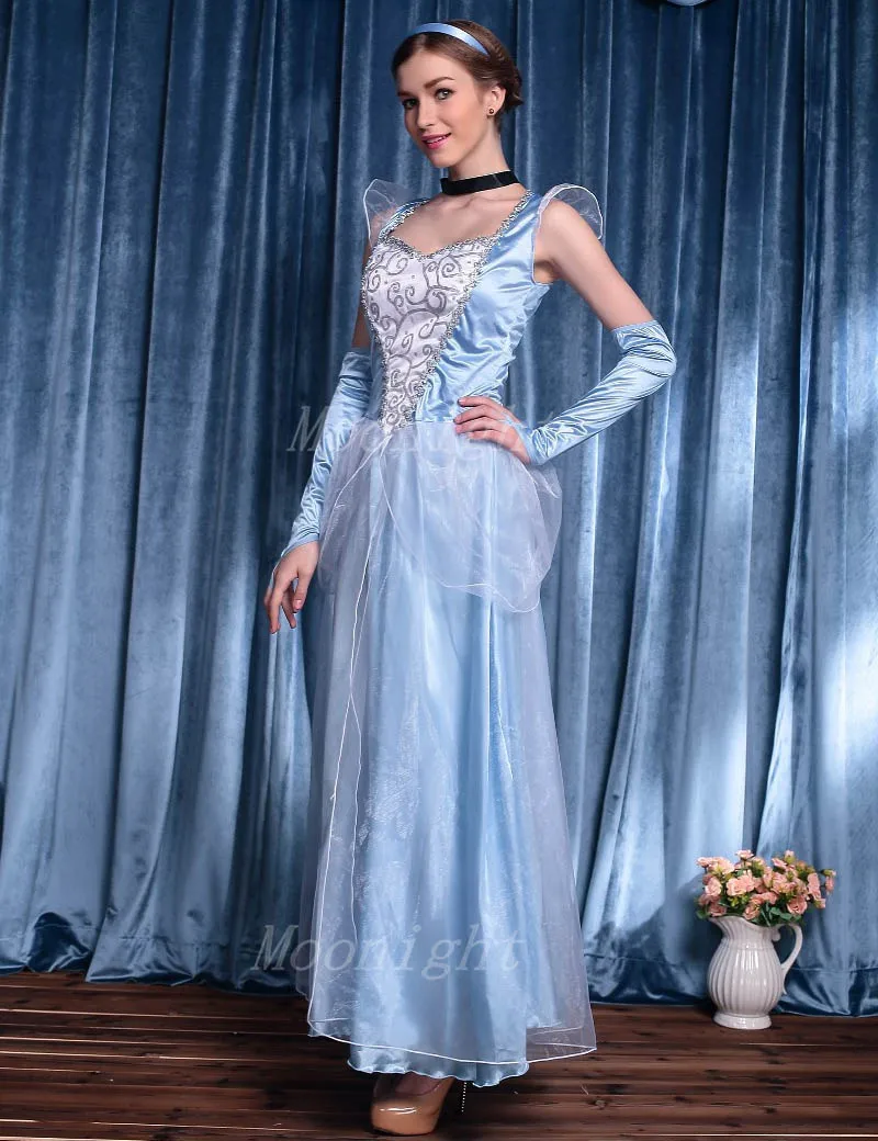 Купить moonight взрослых золушка костюмы Делюкс голубой линии cinderela ...