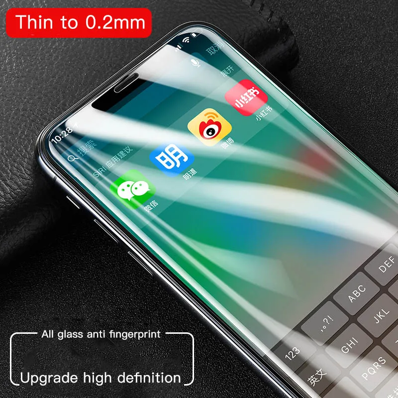 ZZXXZZ For iphone X 0.2MM thin upgrade version of anti drop HD film ...